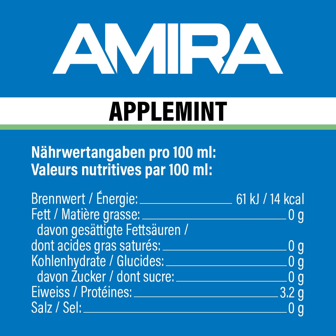 AMIRA PROTEIN WATER Applemint, 12 x 500 ml | Soledor